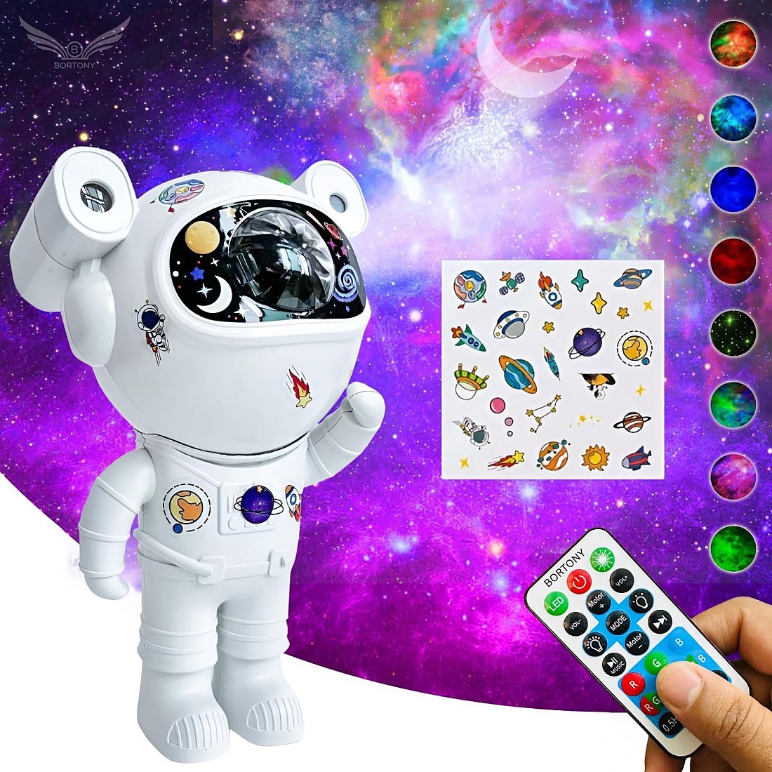 Proiector LED Astronaut Stele cu Stickere | ProdusRedus.ro